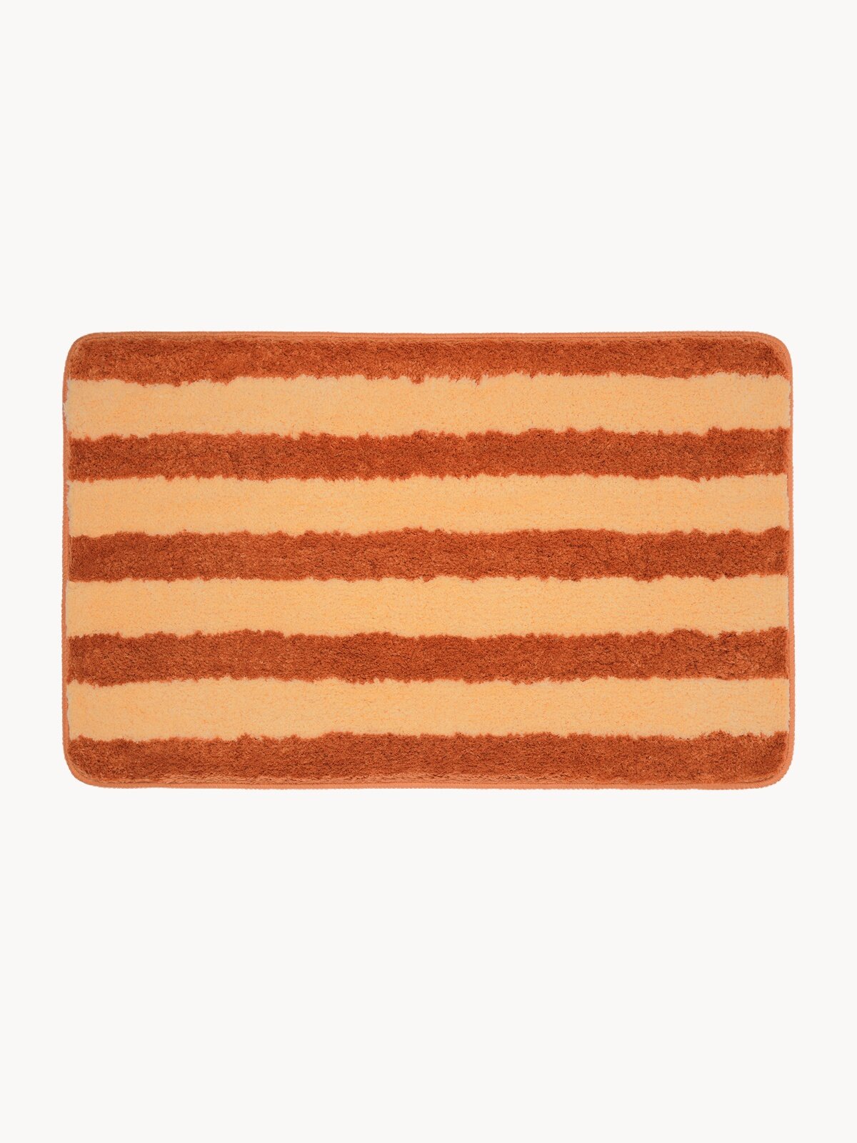 Коврик для ванной комнаты Pragma Nipsop, 80*50 см, оранжево-пудровыи в полоску, NIP8. TMSO.011