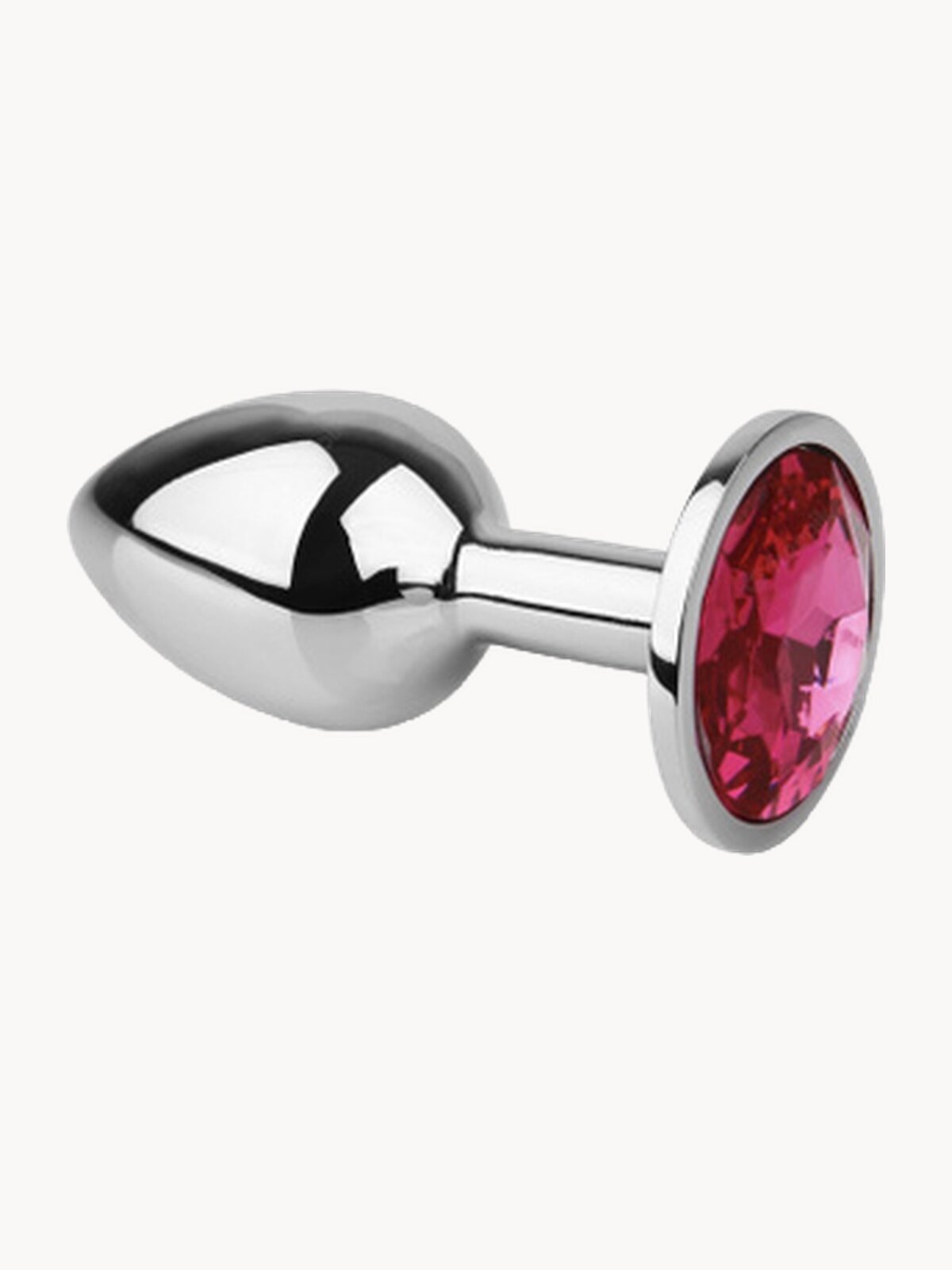 Анальная пробка Why Not для мужчин и женщин, товары для взрослых 18+, секс игрушка, БДСМ, с розовым кристаллом, размер М, металлическая, 8.5 см.