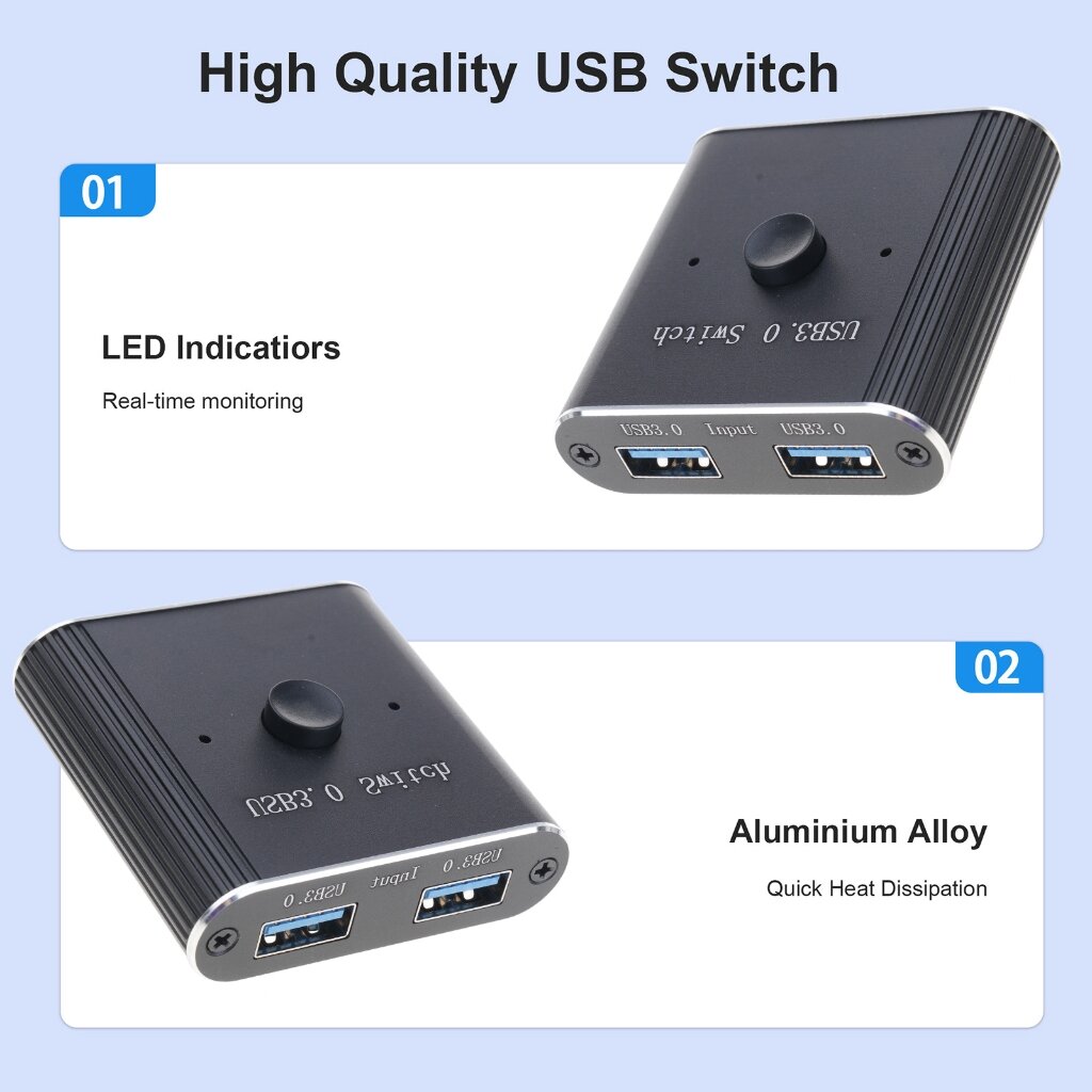 USB-коммутатор 3.0 2x1 / 1x2 — фото 1