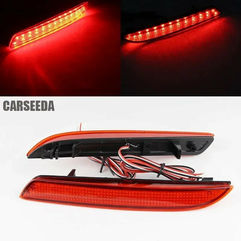 CARSEEDA Фары автомобильные, Стоп-сигнал, 2 шт, арт. 2шт Красный Корпус Автомобильный отражатель заднего бампера, стоп-сигнал, светодиодный задний фонарь для Honda CR-Z Insight CR-V FIT STEPWGN RG для Acura TSX Wag HO1185103