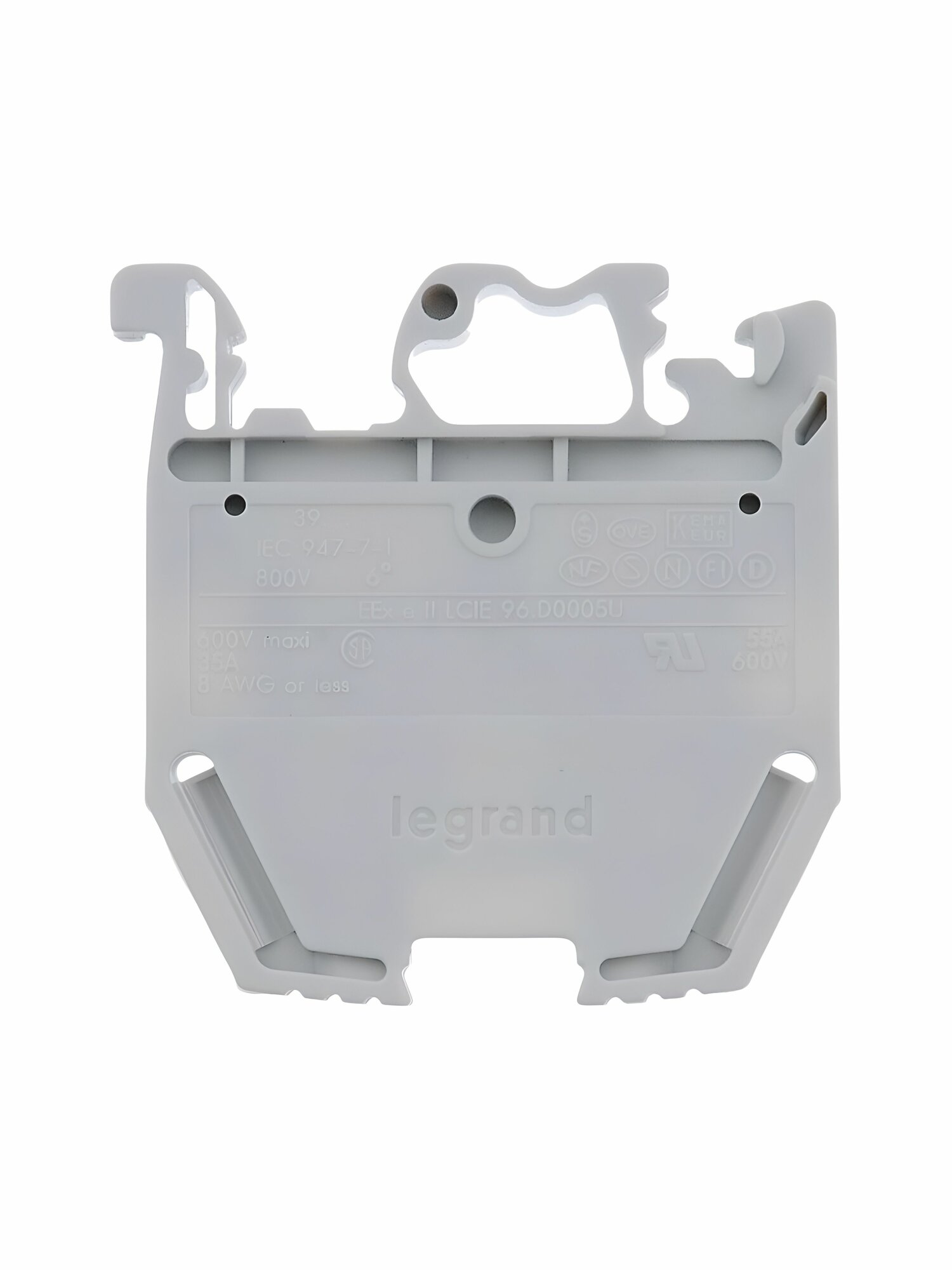 Клемма Legrand 39066 проходная винтовая 16мм2 ширина 12мм на DIN-рейку