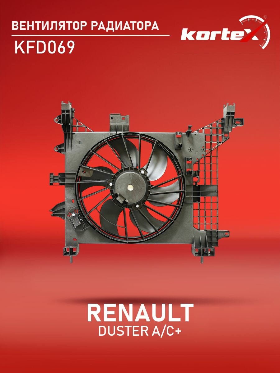 Вентилятор радиатора Renault Рено Duster Дастер 85891 7701206244 214814567R 8200880555 214817577R