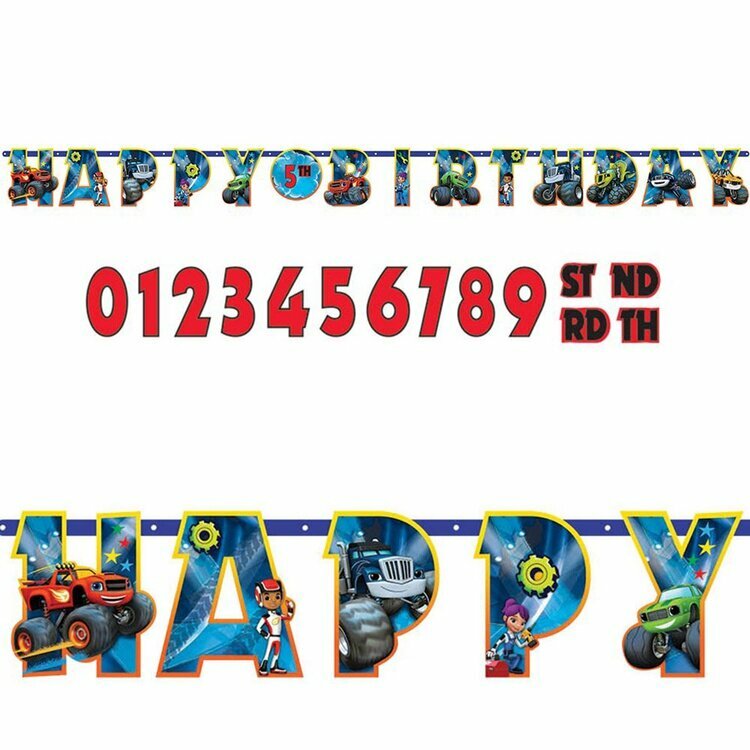 Гирлянда-буквы Happy Birthday, Вспыш, с наклейкой, 320 см