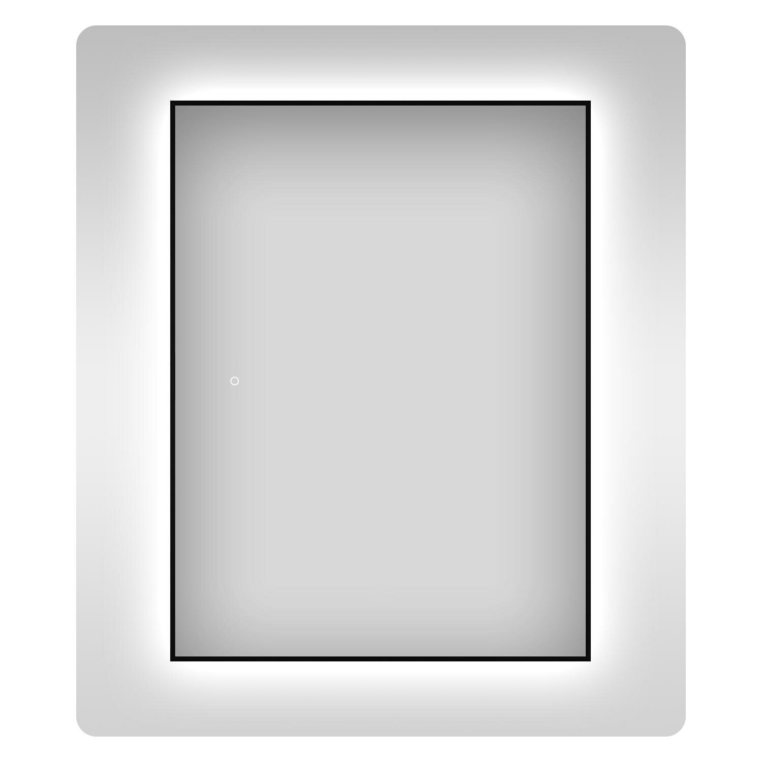 Зеркало Wellsee 7 Rays' Spectrum 70 172201000-172201010 с подсветкой цвет Черный матовый с сенсорным выключателем