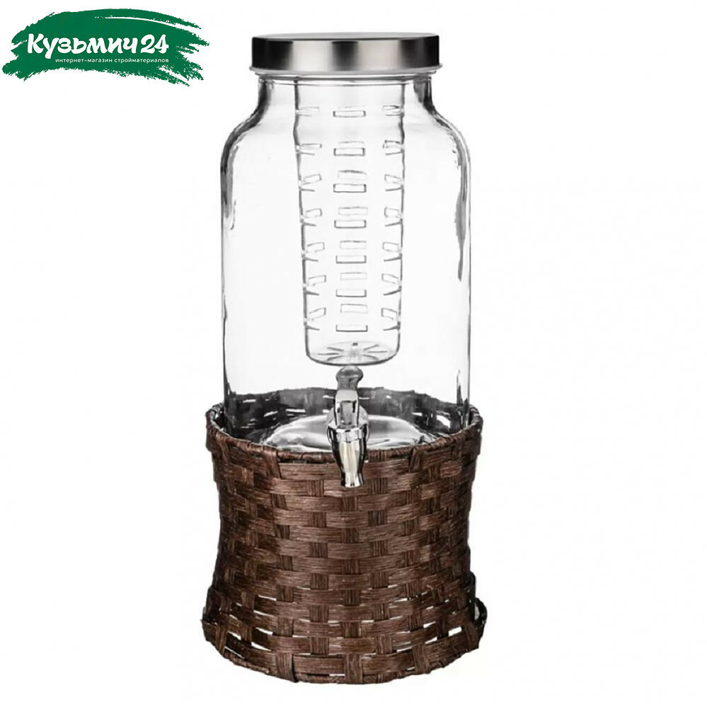 Диспенсер Lefard для напитков на подставке, прозрачный, 5.6 л