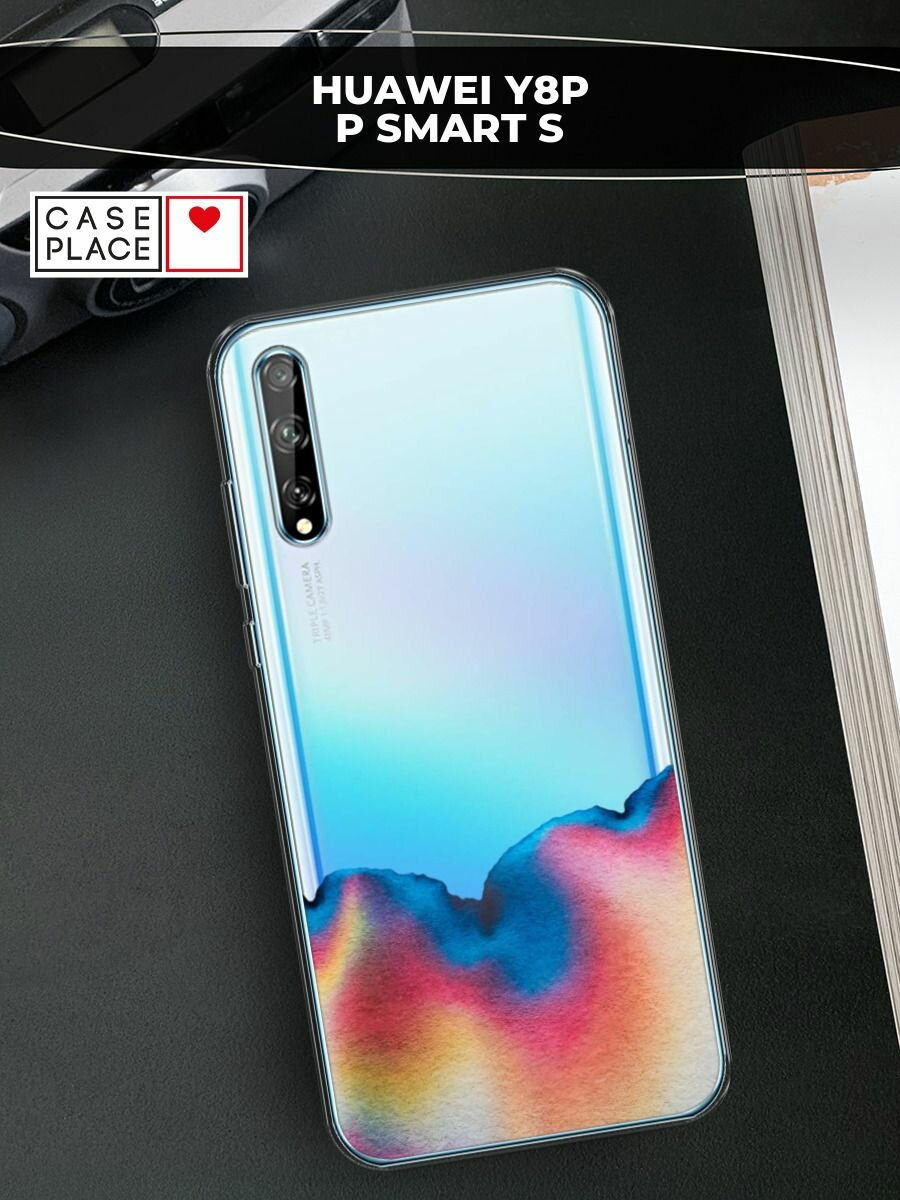 Чехол на Huawei Y8p/P Smart S / Хуавей Y8p/P Smart S с принтом Акварельное сочетание, прозрачный
