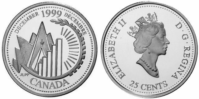 Канада 25 центов, 1999 Декабрь 1999, Это Канада
