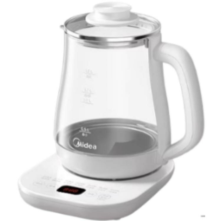 Электрический чайник Midea Health Pots, белый, мощность 1800 Вт, 1.7 л, автоматическое отключение, защита от перегрева