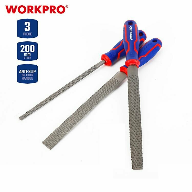 Набор напильников по дереву 200мм (3шт) WORKPRO