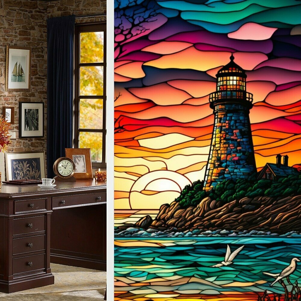 Статическая пленка для окон с цветочным узором защита от ультрафиолета и конфиденциальность без клея