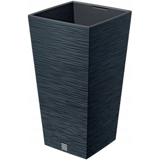 Кашпо напольное Prosperplast для цветов, со вставкой FURU SQUARE 35 л, антрацит