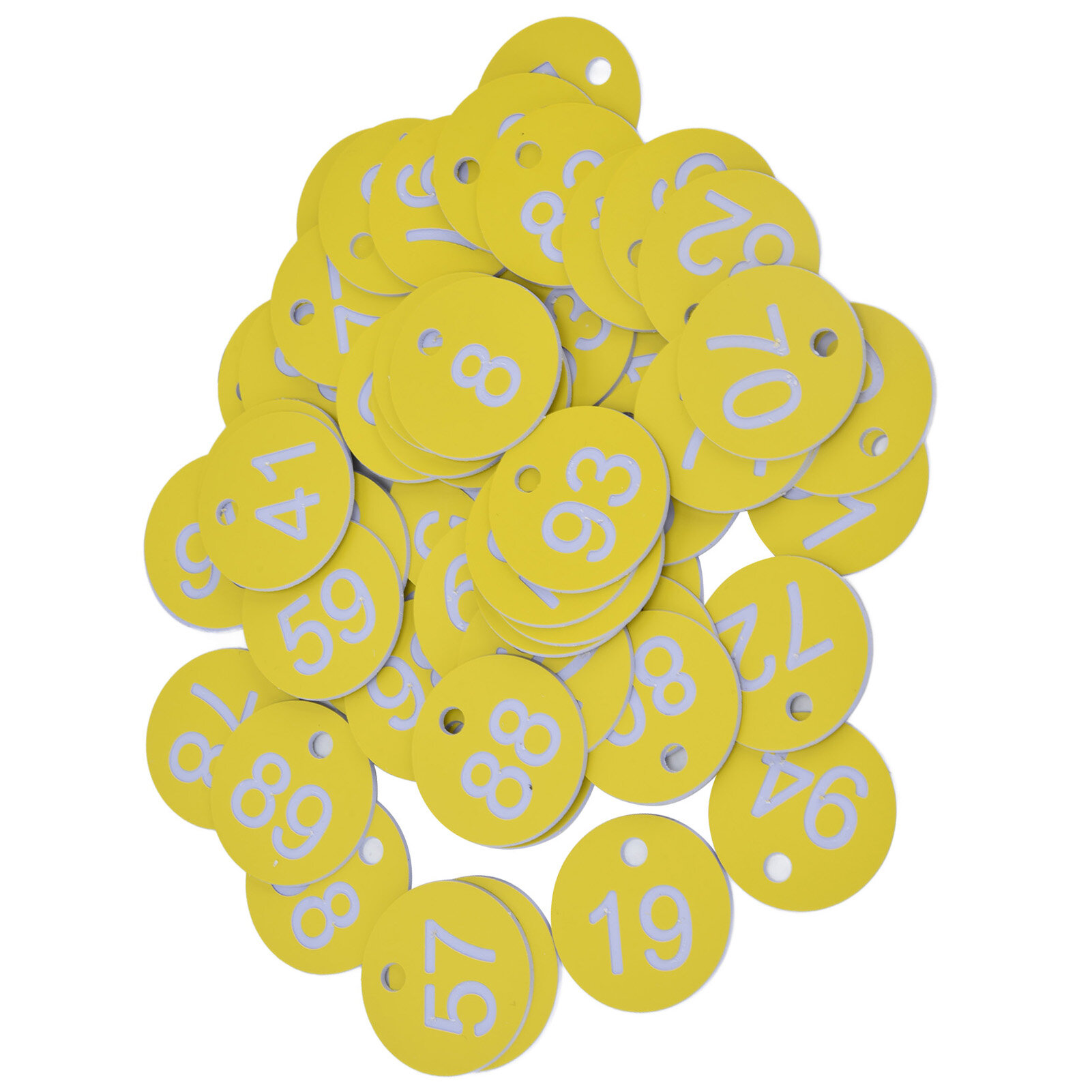 50 шт, бирка для улья, АБС-пластик, круглые таблички с номерами и отверстиями, принадлежности для пчеловодства, светло-желтый цвет, 51-100