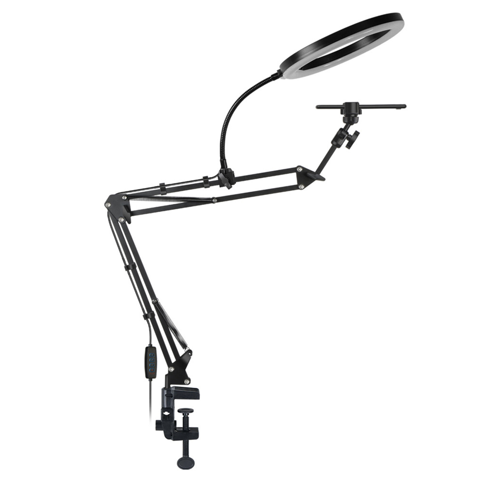 Монтаж для камеры над столом Стойка для телефона со съемной рукой Настольная стойка с гибелем/наполнительным светом для записи Livestreaming Тип A: Стойка для телефона M2N2 с наполнителным светом, Тип B: Стойка для телефона TL4 с наполнителным светом,