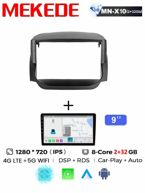 Магнитола 9" Mekede MN X10 Pro 2/32 Gb Ford EcoSport Eco Sport 2014-2018 carplay
