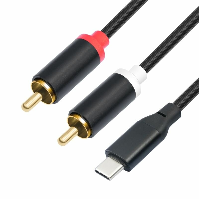 Штекерный аудиокабель TYPE C- 2RCA-1 м