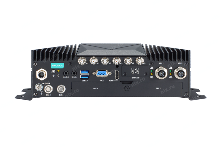 Микрокомпьютер MOXA V2406C-KL5-T x86 Computers. Intel 7th i5-7300U. 2GbE,4COM,6DI/2DO, HDMI/VGA, mSATA, Dual 2.5" SSD/HDD
