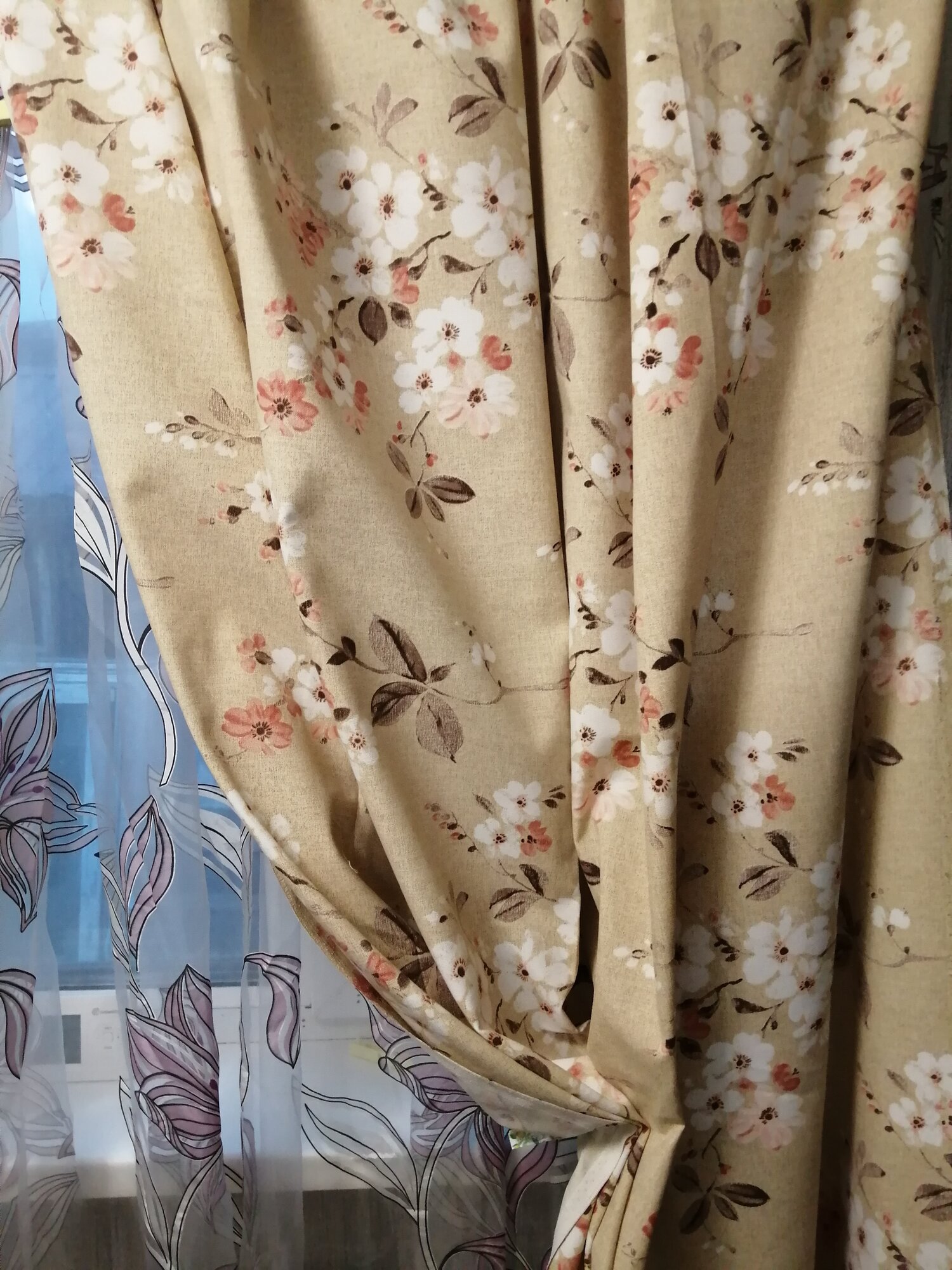 Готовая Штора в стиле прованс , выс.180см. шир.180см. Для кухни, спальни, гостиной, детской.