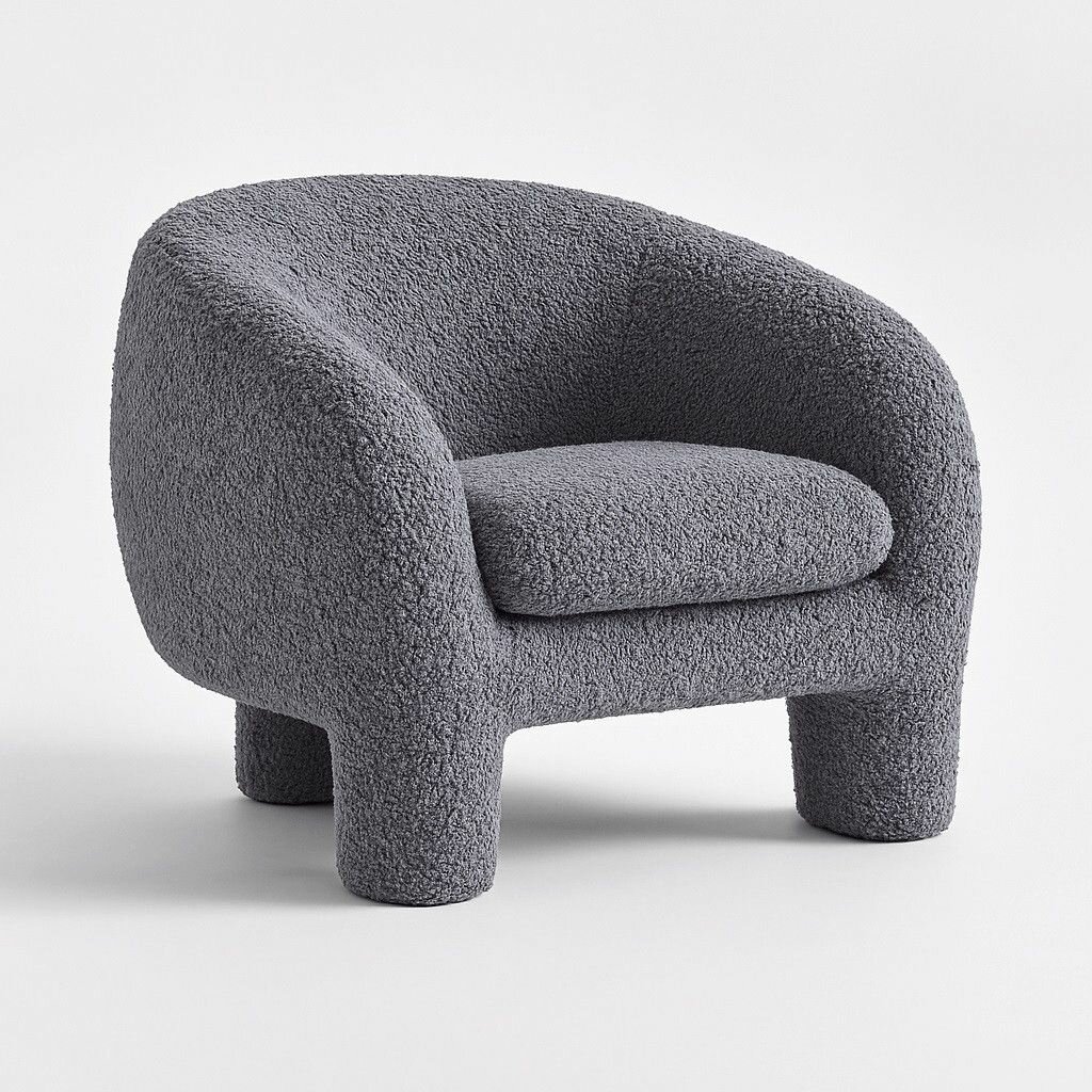 Ultima mebel Кресло Teddy мех графит