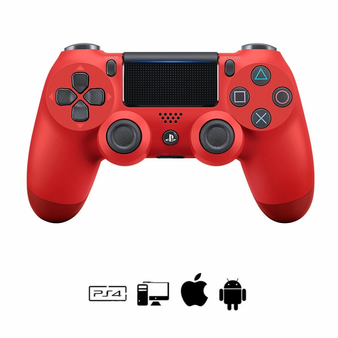 Геймпад Беспроводной контроллер PS4 V2 , Bluetooth, красный