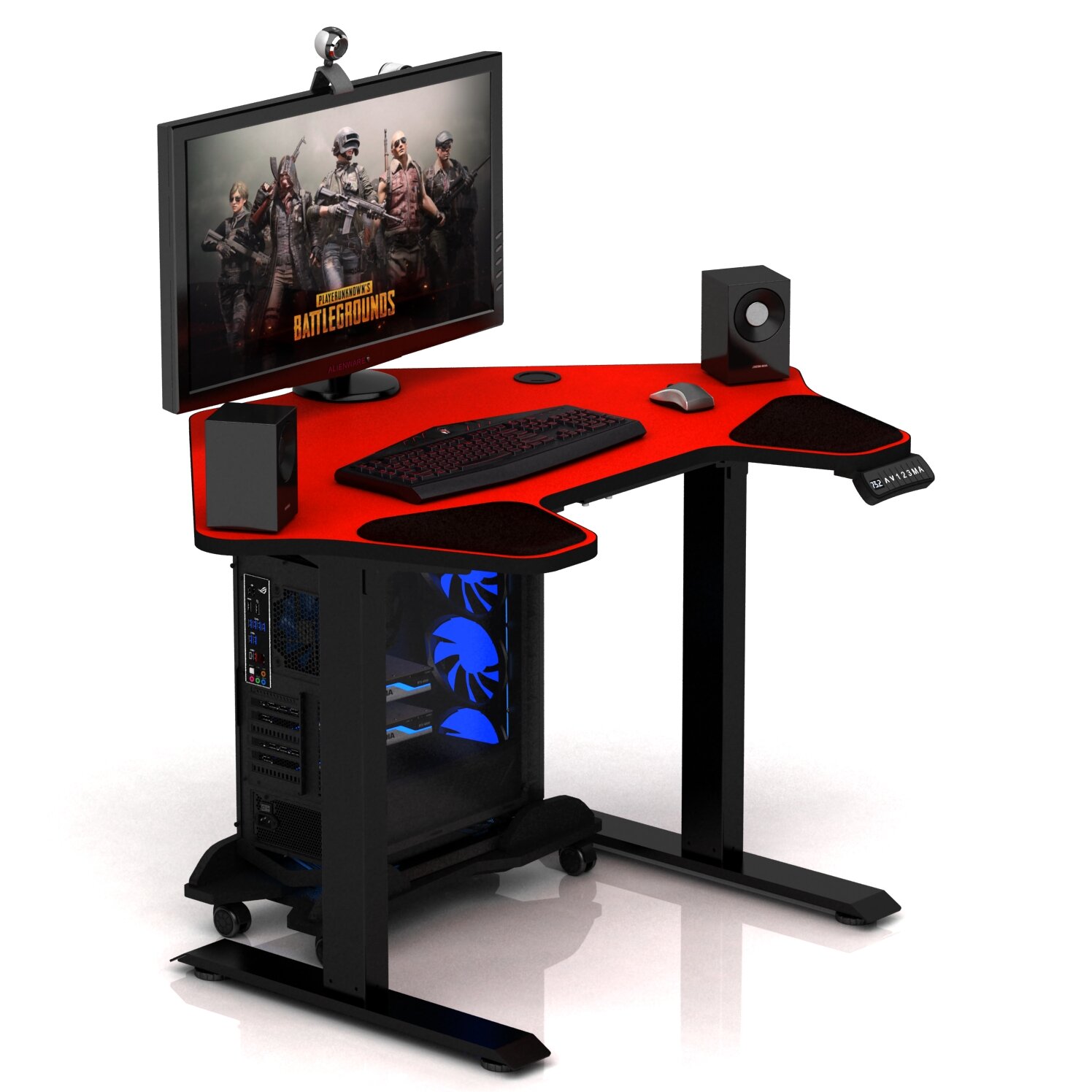 Стол с электрической регулировкой высоты DX STEALTH ELECTRIC Красный