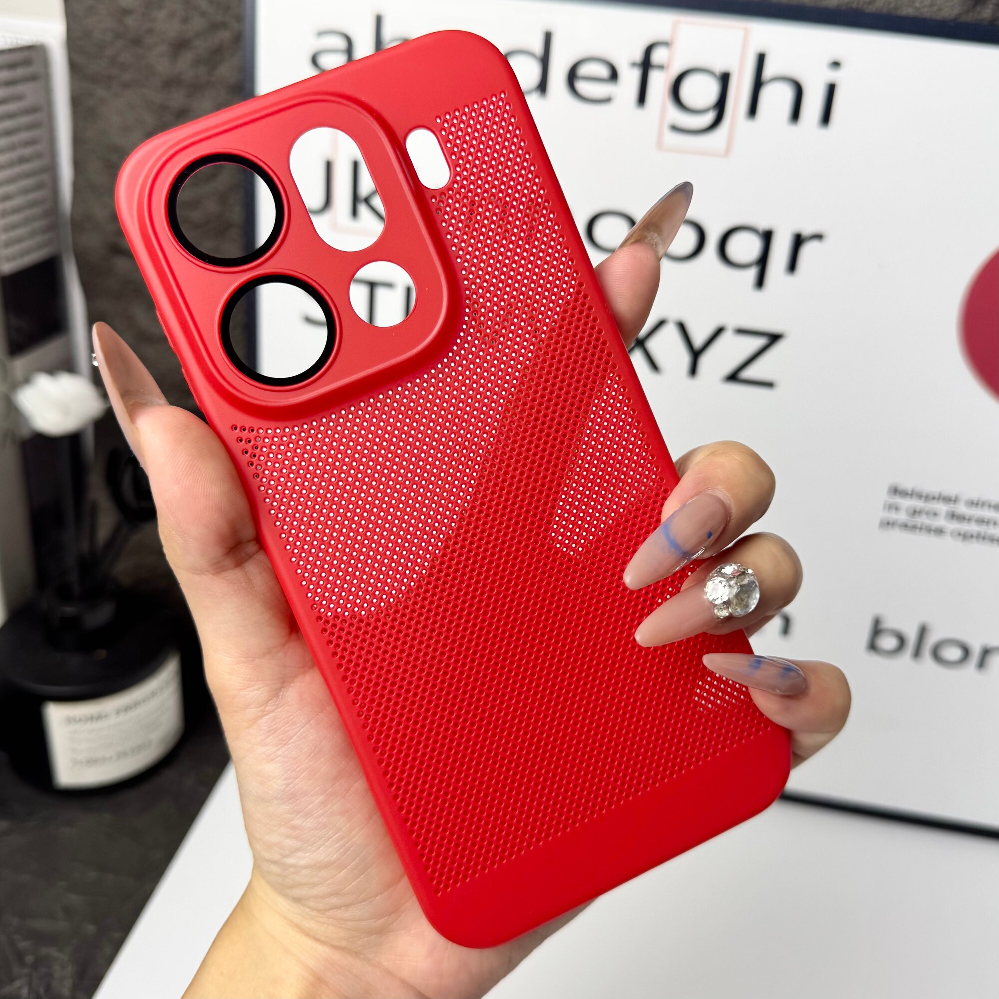 Чехол Для OPPO Find X9 Pro/Оппо Финд X9 Про, soft touch, чехол-кардиомонитор, поликарбонат (PC), защита камеры, ударопрочный, усиленные углы, OPPO, OPPO Find X9 Pro, red,