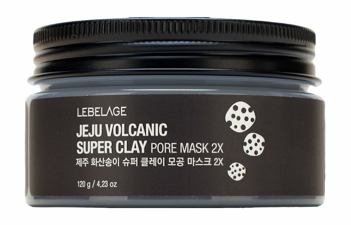 Lebelage Jeju Volcanic Super Clay Pore Mask 2X Очищающая угольная маска для лица с вулканическим пеплом 100мл