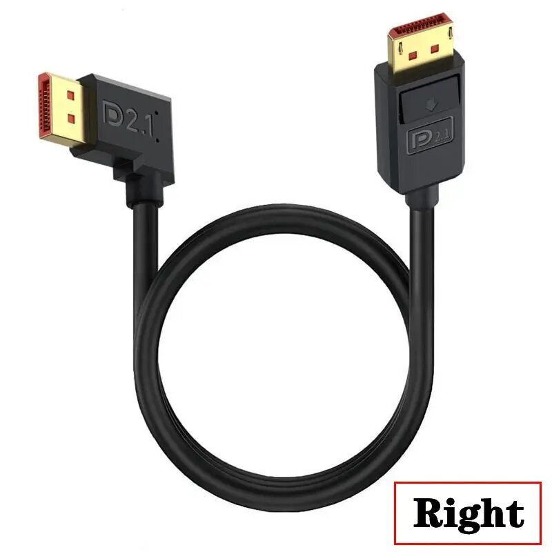 AXONUS DisplayPort 2.1 кабель-переходник 90 градусов 52 Гбит/с 3 м, DP M-M Right