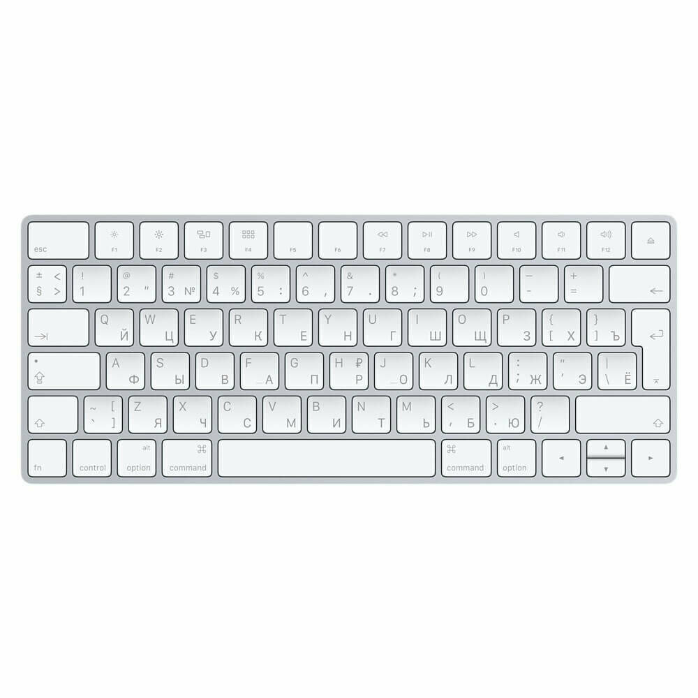Беспроводная клавиатура Apple Magic Keyboard Silver, английская/русская, MLA22RU/A