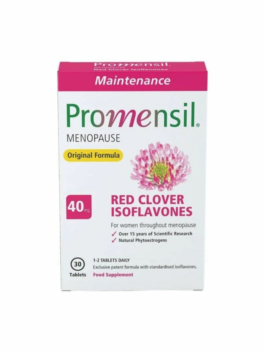 Promensil Menopause Double Strength, Комплекс для поддержки женского здоровья в период менопаузы, 30 таблеток