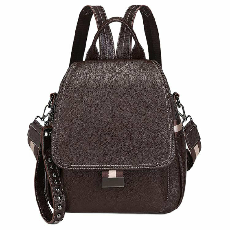 Рюкзак женский BRINCH PU Fashion черный/кофейный, R EU
