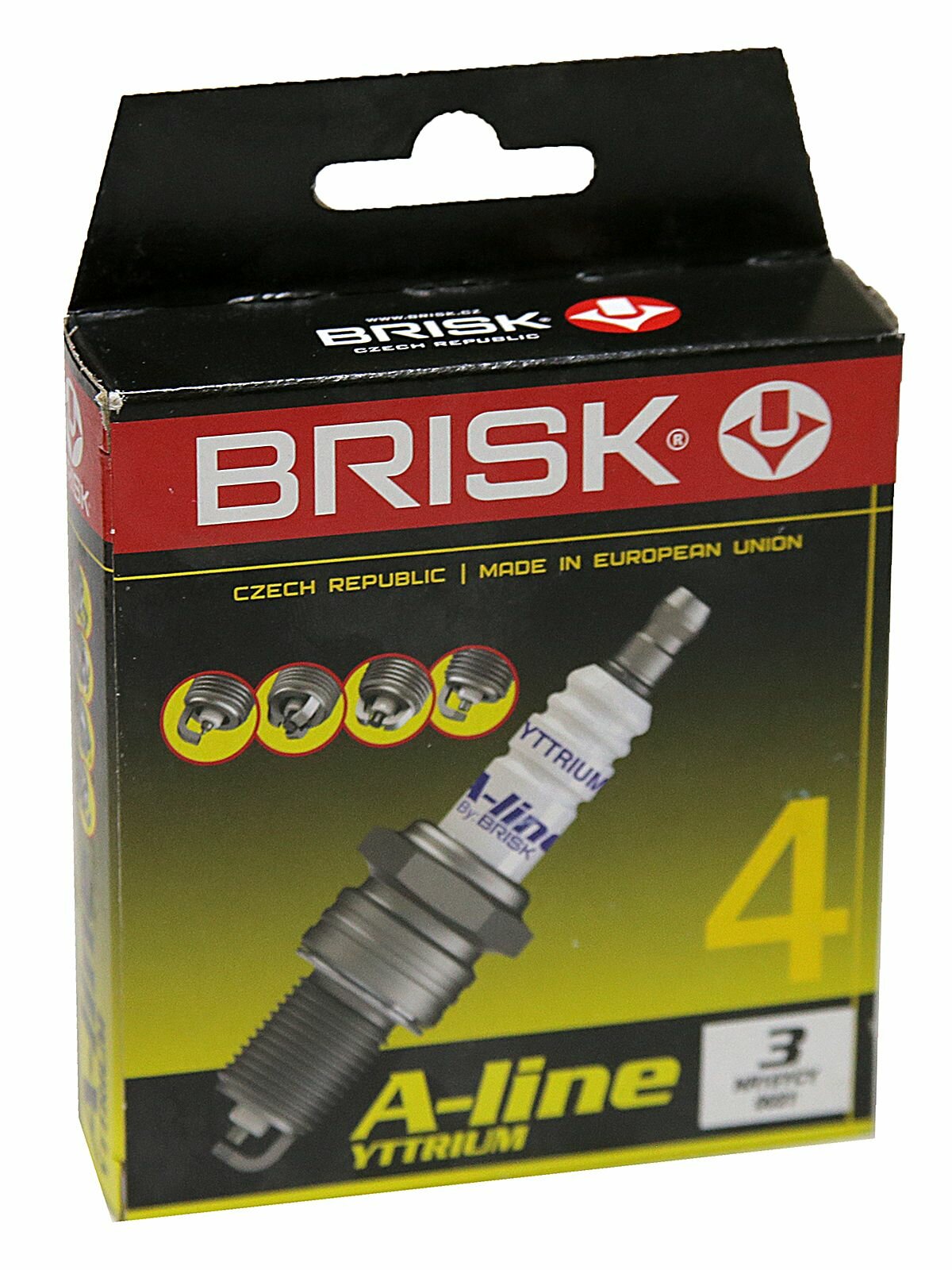 Свеча зажигания A-LINE 03 YTTRIUM (медный электрод, резистор) BRISK (Чехия)