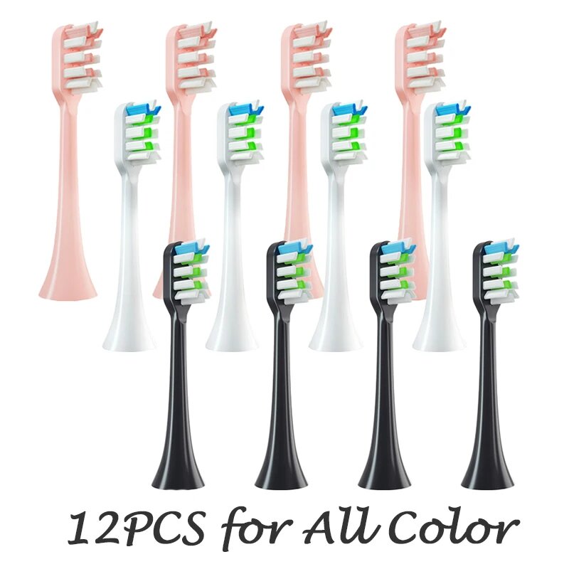 Сменные насадки для зубной щетки SOOCAS X3/X3U/X5 12 шт. All Color