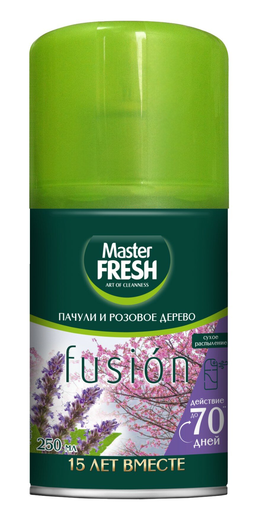 Освежитель воздуха Master Fresh Fusion Пачули и розовое дерево, сменный баллон, 250мл