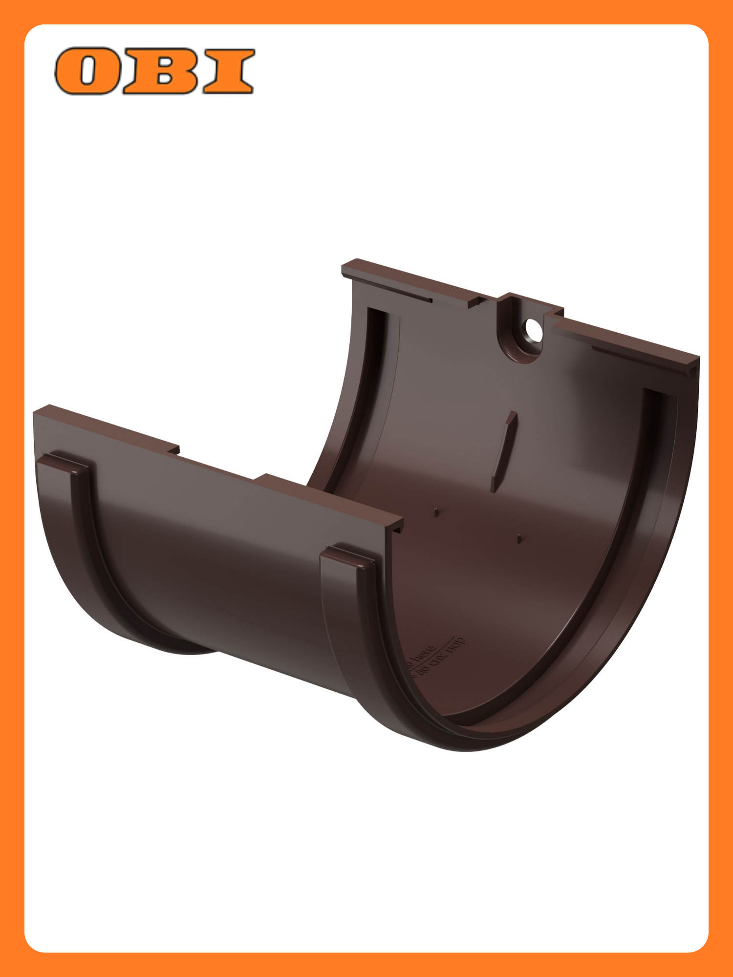 Соединитель желоба Docke, ПВХ, темно-коричневый, для последовательного соединения