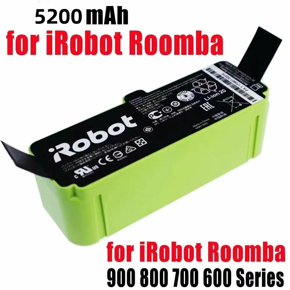 Аккумуляторная батарея iBatt 5200mAh для пылесосов iRobot