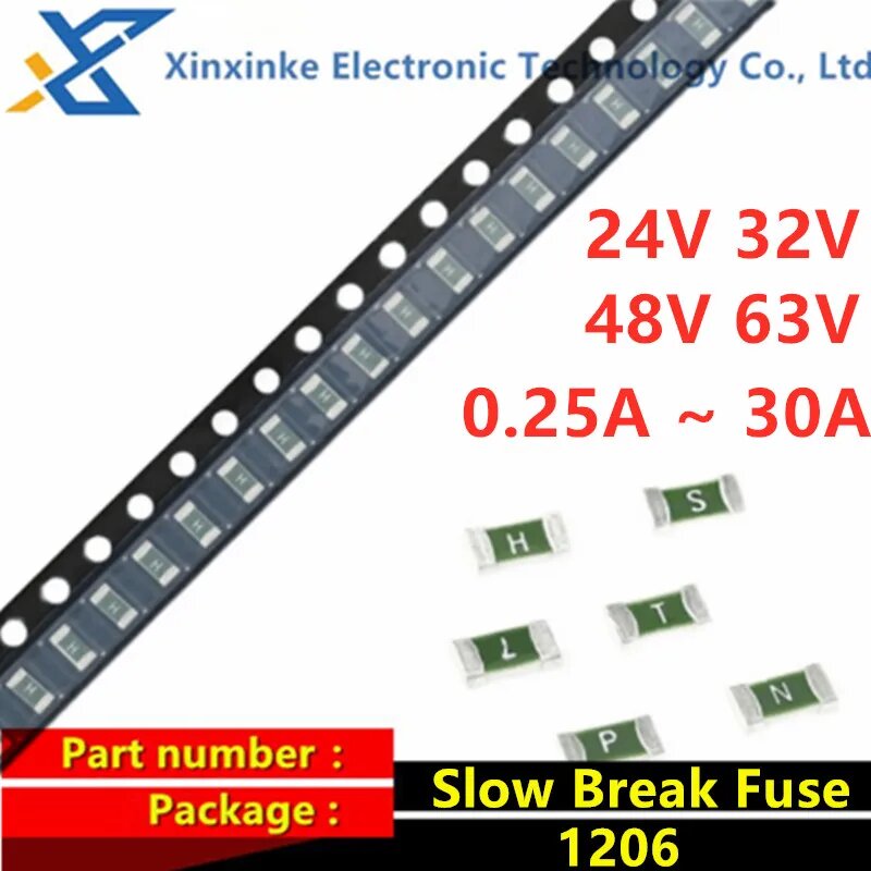 SMD предохранители 1206 100 шт. 48V, 1A