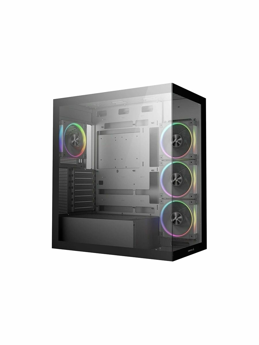 Корпус Deepcool CG580 4F V2 черный без БП ATX 6x120mm 4x140mm 2xUSB3.0 audio bott PSU