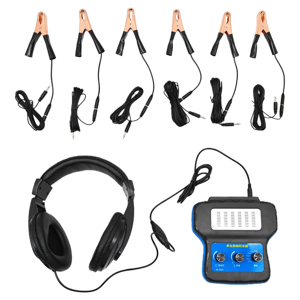 KT6029 шестиканальный электронный стетоскоп для ремонта автомобилей двигательшасси коробка передач обнаружение аномального звука при аускультации