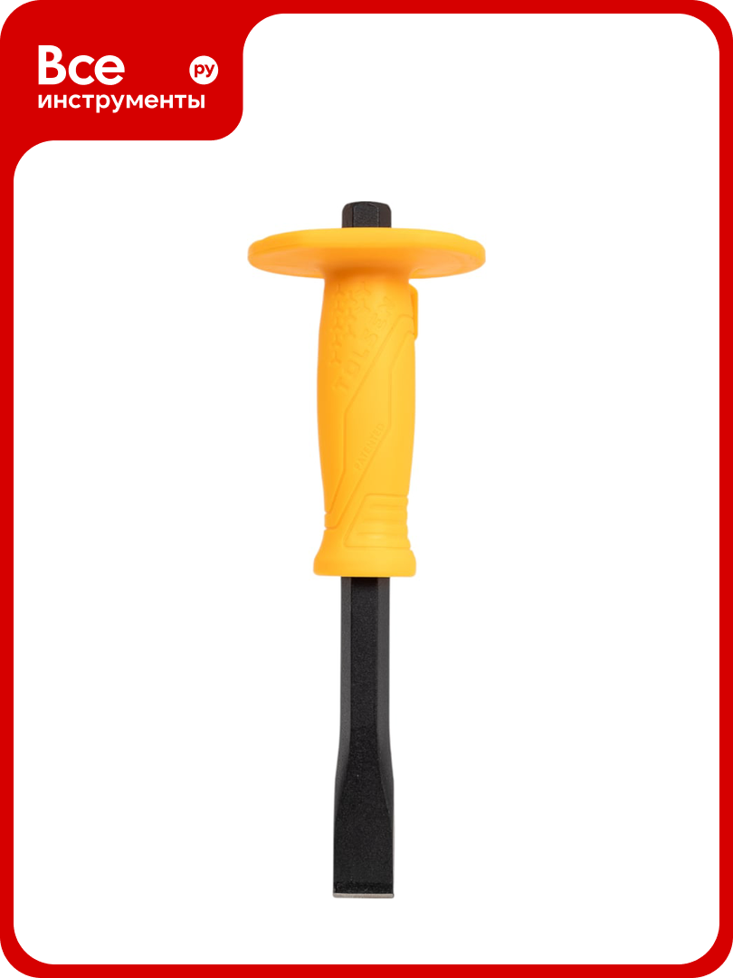 Зубило-скарпель TOLSEN 250x16x22 мм, увелич. протектор GRIPro, 250x16x22 мм