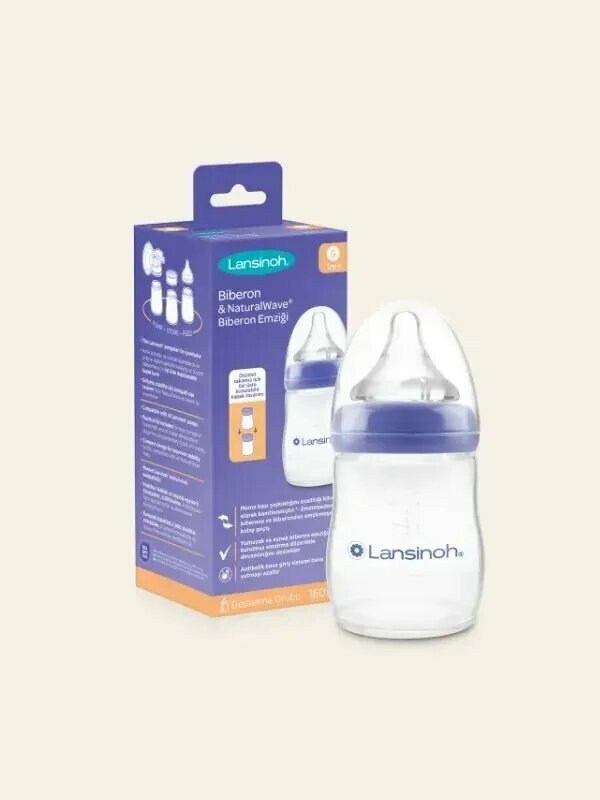 Бутылочка Natural Wave LANSINOH, 160 мл