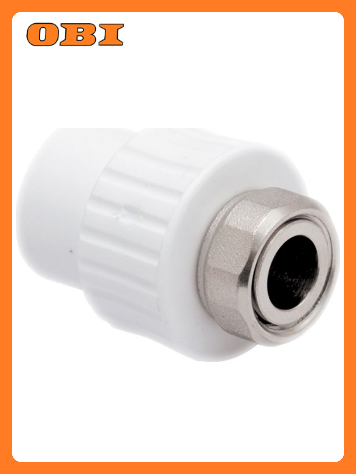 Муфта с накидной гайкой PPR 20х1/2, белый, RTP