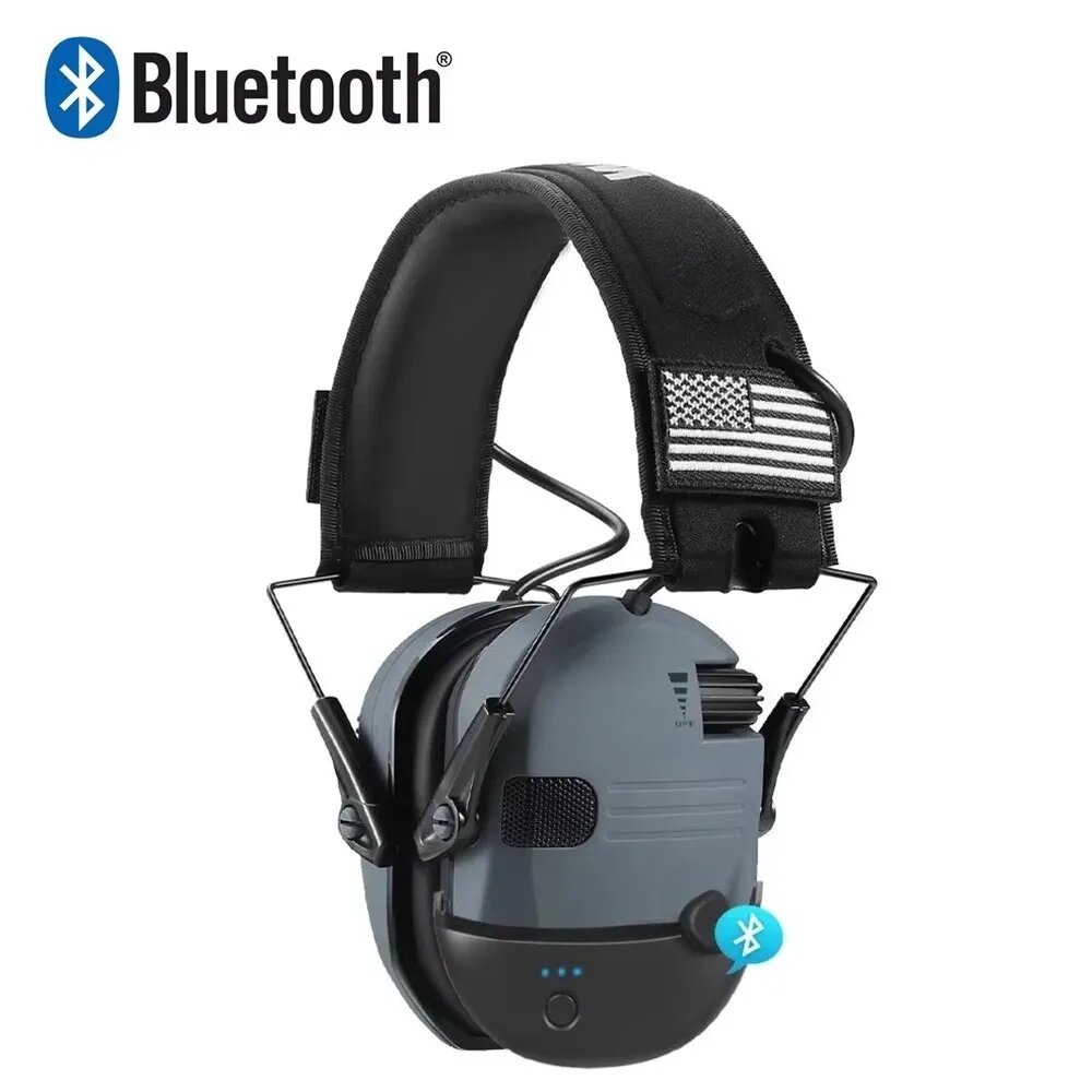 YHKEMA тактические шумоподавляющие Bluetooth-наушники для охоты Grey with adapter