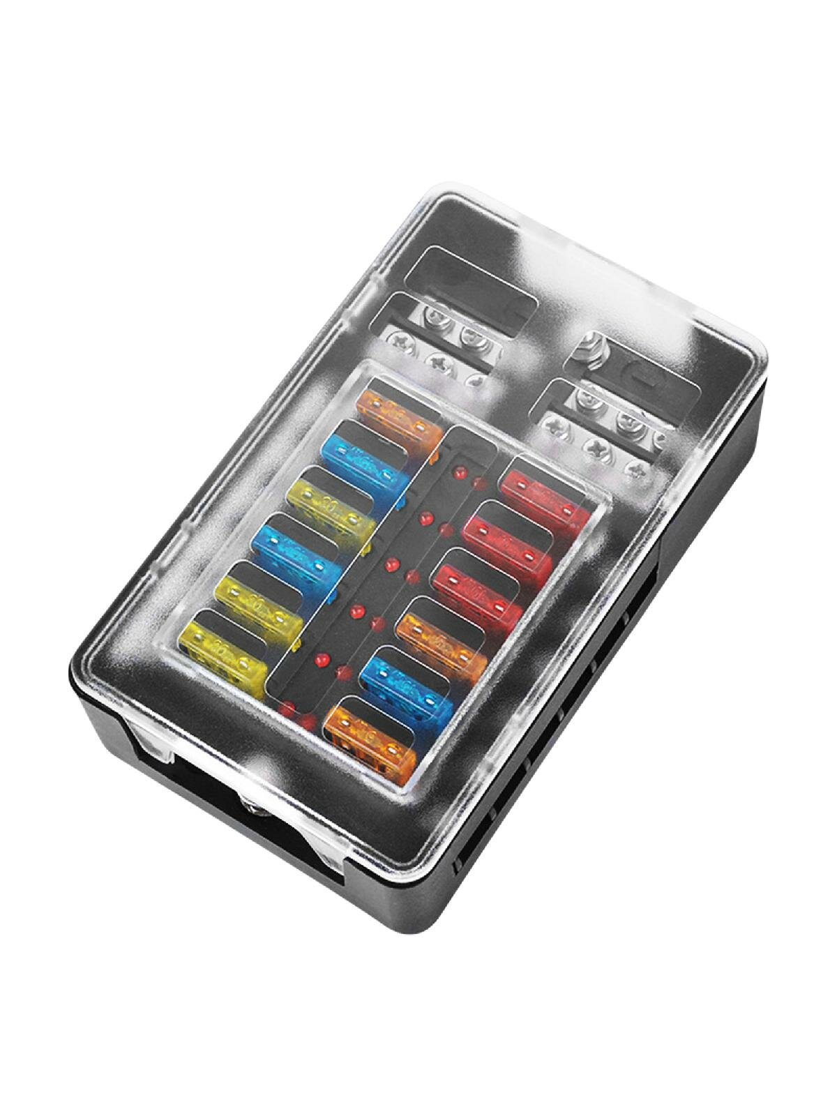 Коррозионностойкий блок предохранителей с 6/12 пазами для модификаций автомобилей и прицепов
