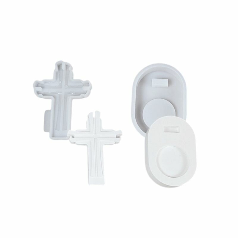 Набор из 2 частей, комбинированное украшение в виде креста, декоративная форма для подсвечника