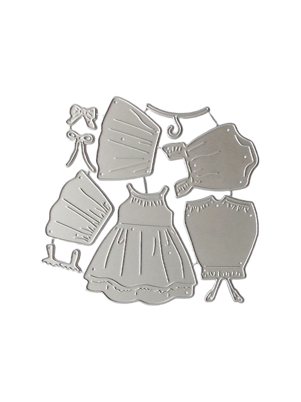 Трафареты для вырезания платьев для оформления альбомов Формы для тиснения