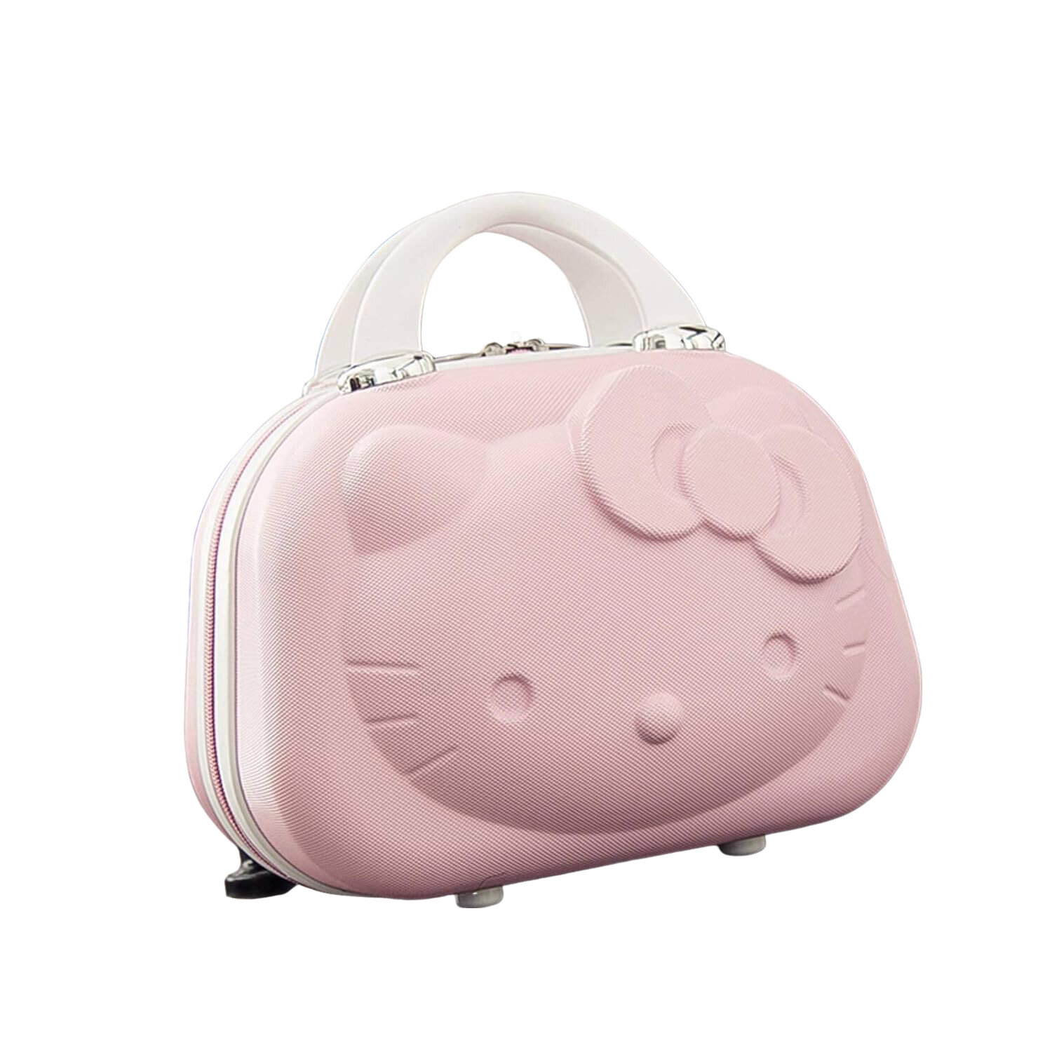 Чехол для косметики Hello Kitty 14 дюймов, органайзер для макияжа с мультяшным принтом, дорожный чехол, сумка для хранения багажа, пластик, ПВХ, высота 28 см, ширина 13 см, длина 30 см, тип изделия Косметические чехлы, замок зippers, стиль Японский,