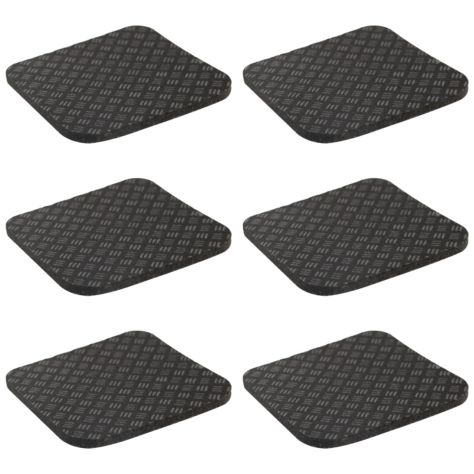 Коврик антискользящий для беговой дорожки, силикон, 10x10x0.5 см, 6 шт, амортизирующий и бесшумный