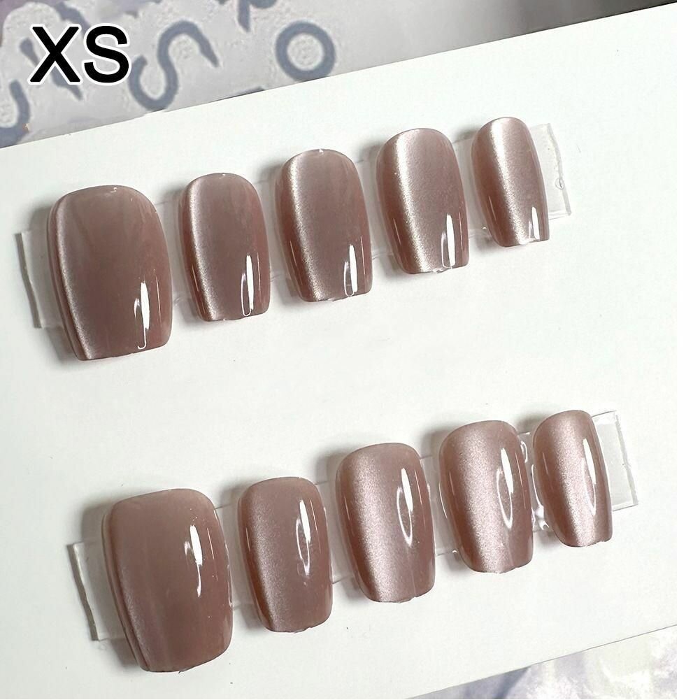 Наклеек для маникюра с эффектом "Кошачий глаз" в белый лунный свет с инструментами