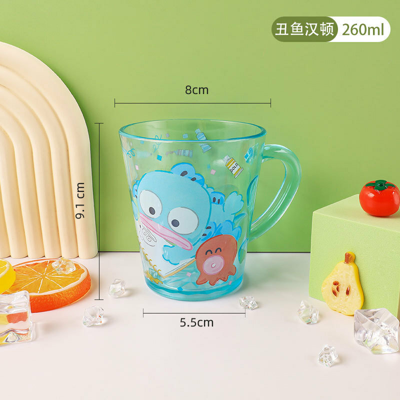 Хрустальная кружка Sanrio, детская кружка для полоскания рта My Melody/Cinnamoroll, кружка для зубной щетки, кружка для умывания, небьющаяся пластиковая кружка для воды (для дошкольников)