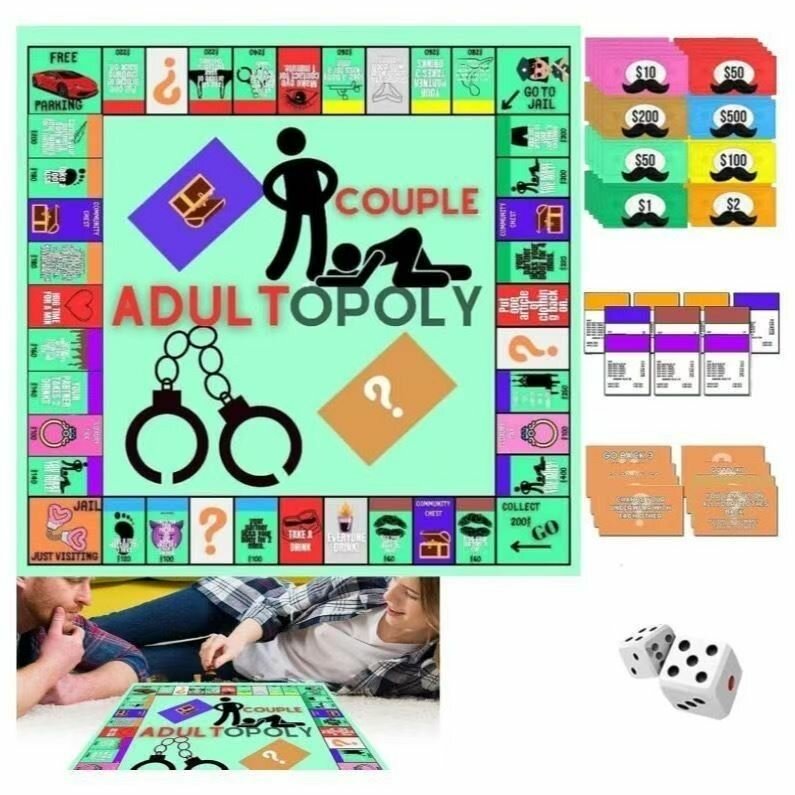1 Набор настольной игры Adultopoly для пар для спальни Игры для пар